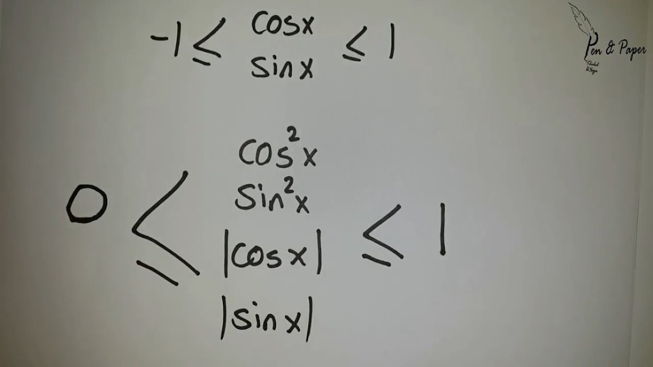 Trigonometry | Range of Sin and Cos - YouTube