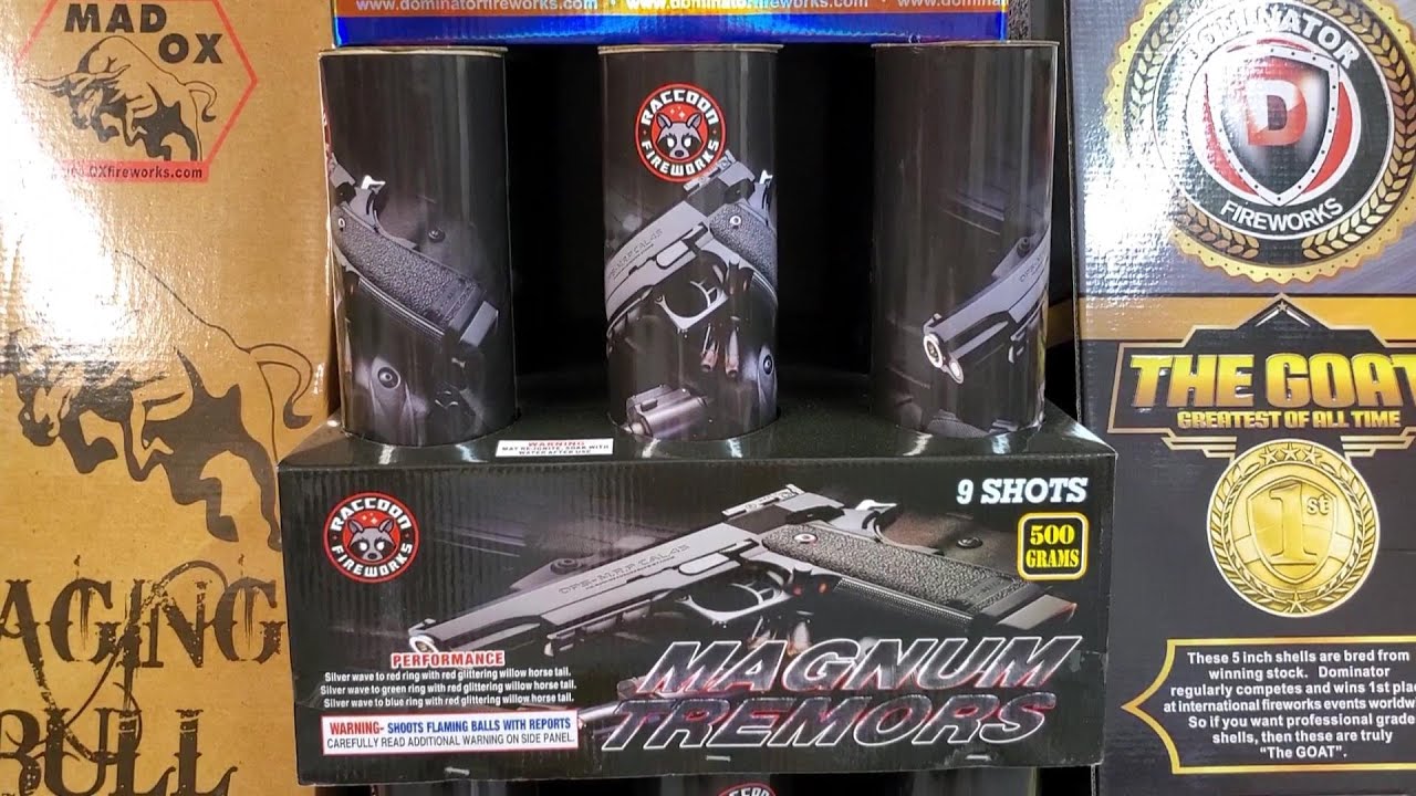 Fireworks Demo (500 Gram Cake/NOAB) - Magnum Tremors (Raccoon Fireworks ...