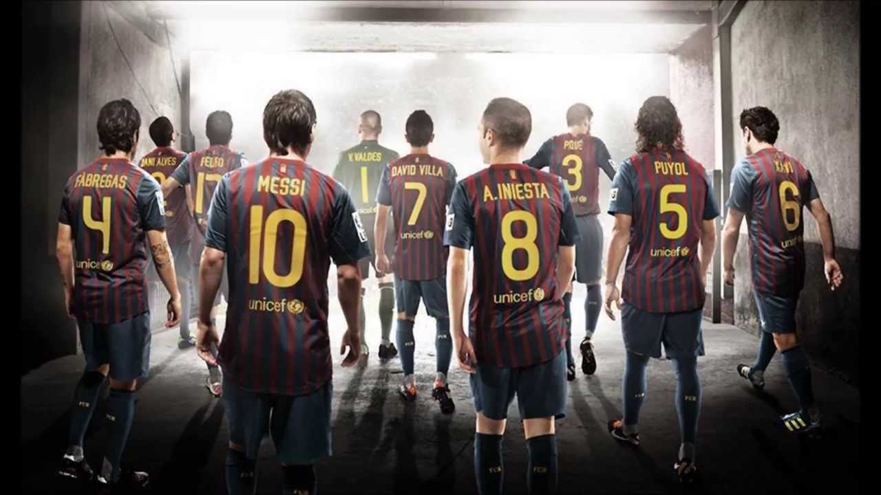 the Hymn of FCBarcelona with Lyrics(Catalan,english,german) - YouTube