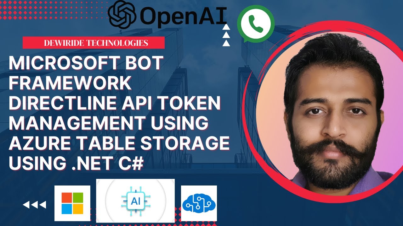 46 Microsoft Bot Framework Directline Api Token Management Using Azure Table Storage Using