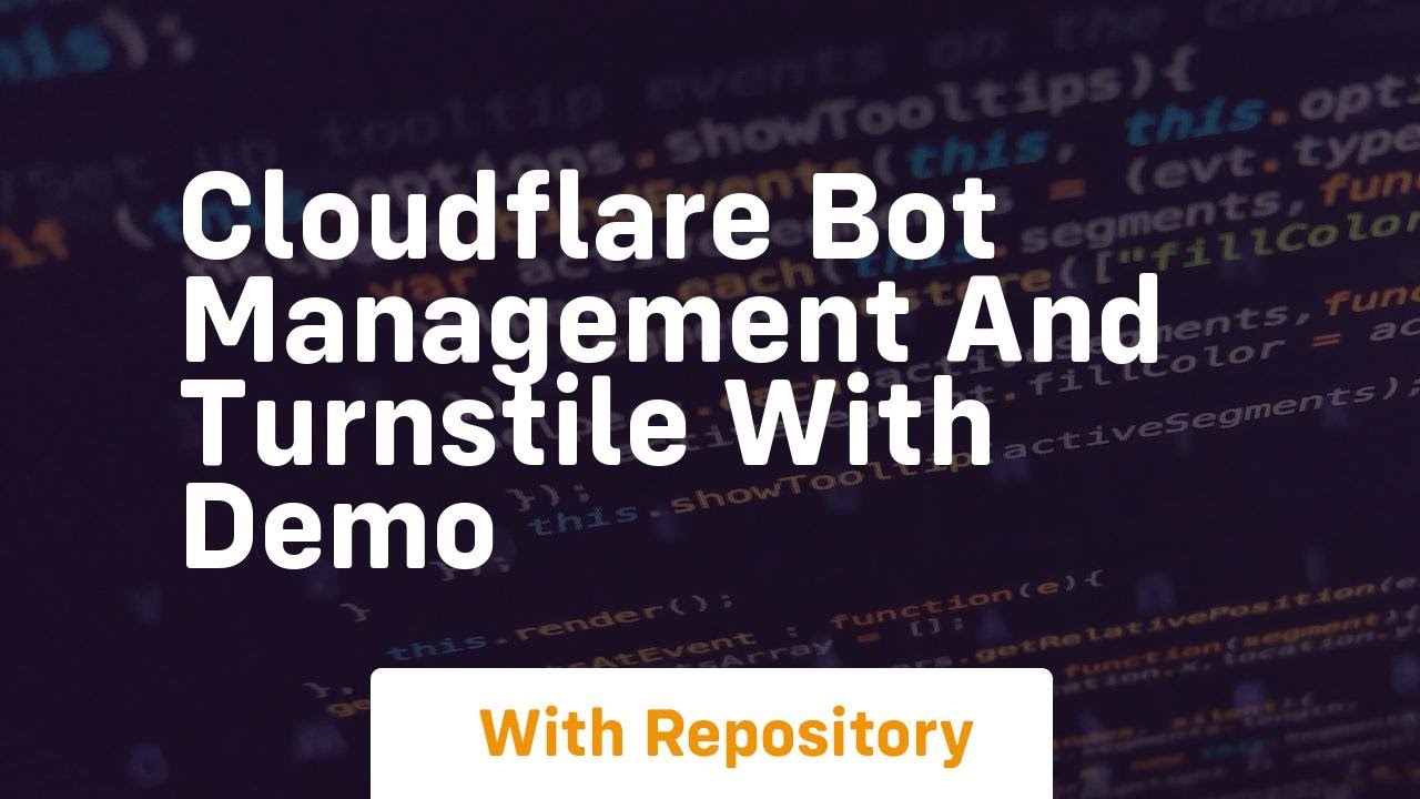 Cloudflare bot management and turnstile with demo - YouTube