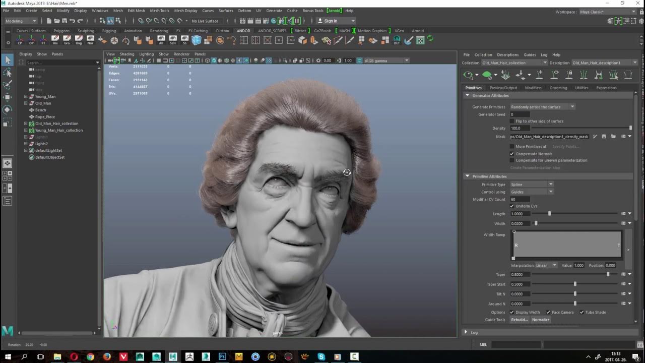Maya - XGen Hair Converting to Geometry with Curve to Tube mesh - YouTube