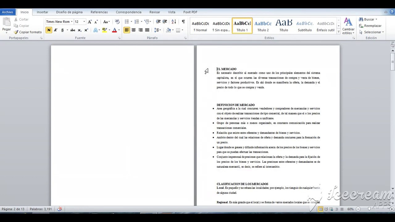 Como crear indice automático en WORD 2010/2013/2016 - YouTube