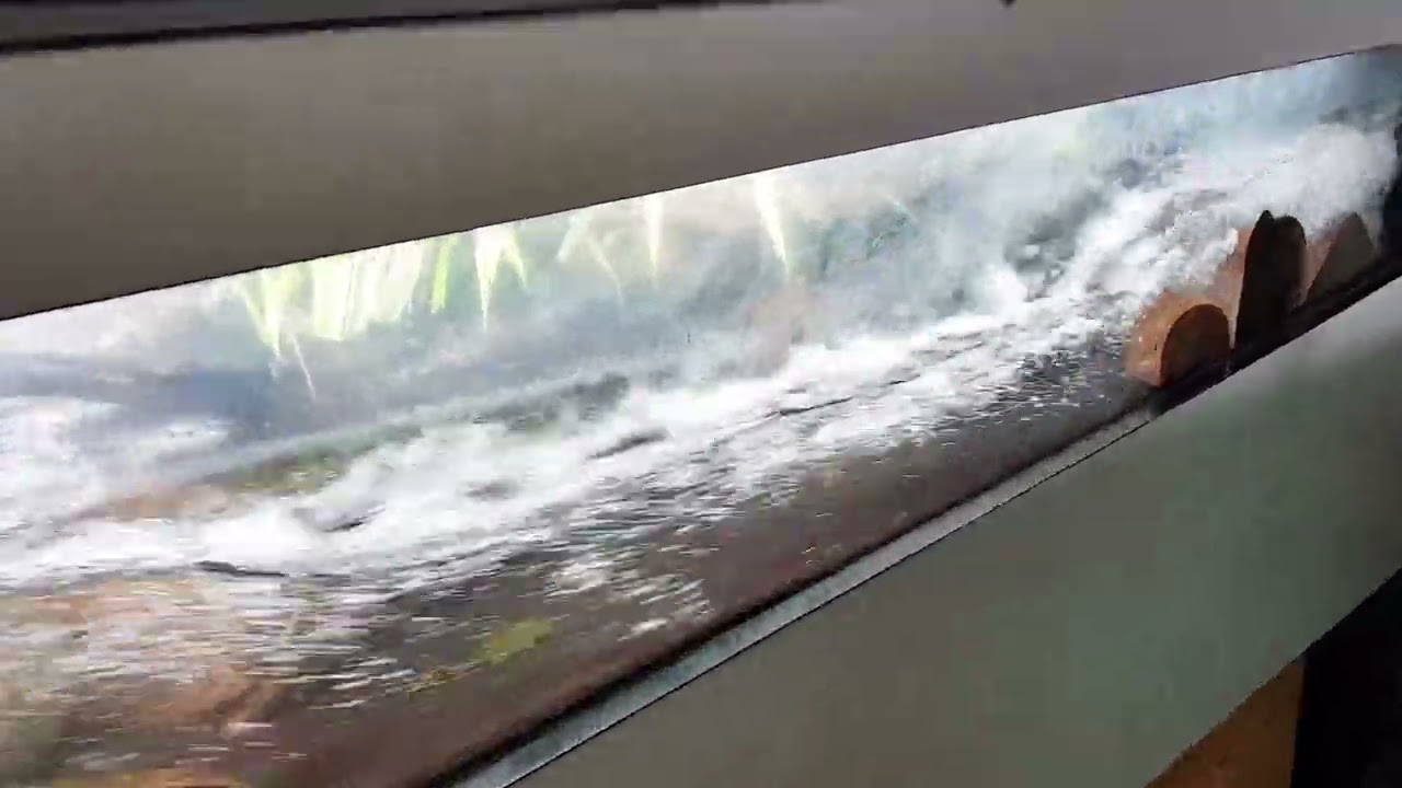 The power of a real stream tank - YouTube