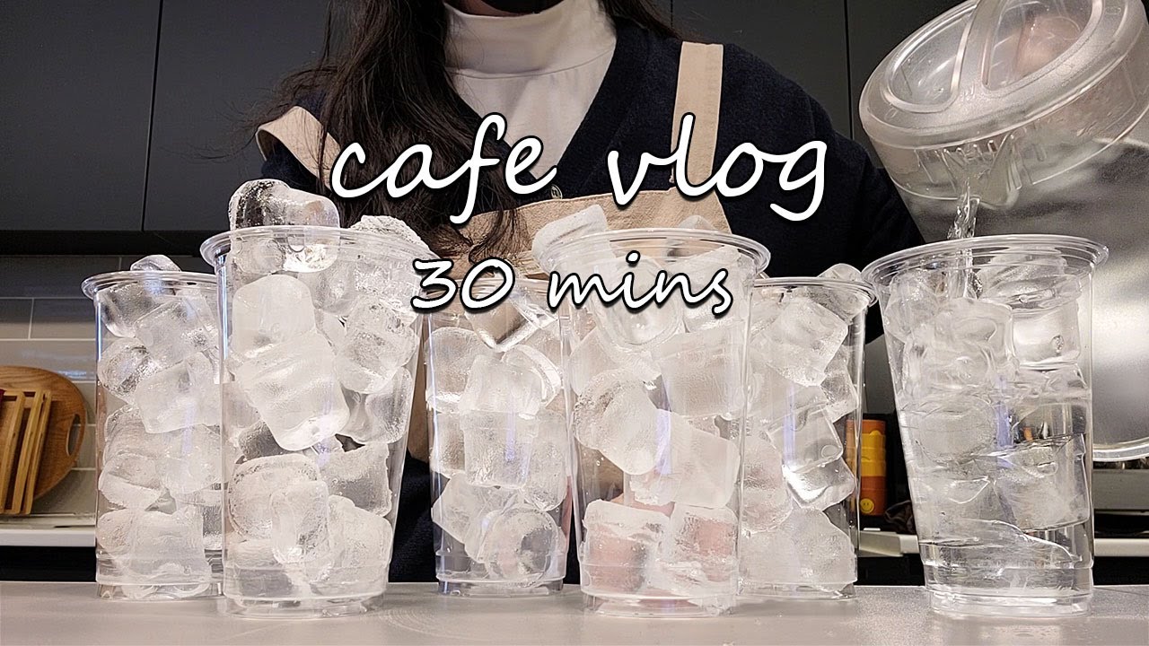 (Sub)🧊🥤카페브이로그 30분 모음🥤🧊/30mins cafe vlog/ 카페 브이로그 / cafe asmr / asmr ...