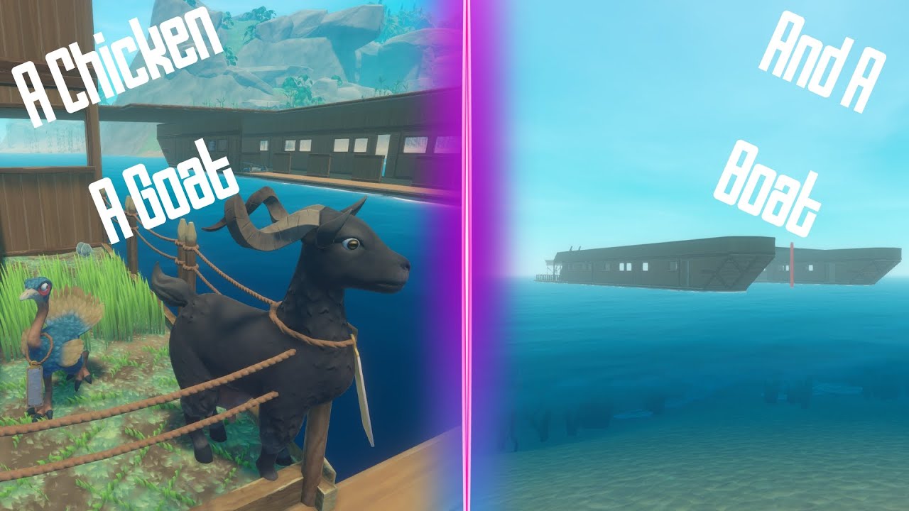 Modded Raft ep 3 Chicken Goat and Boat! - YouTube