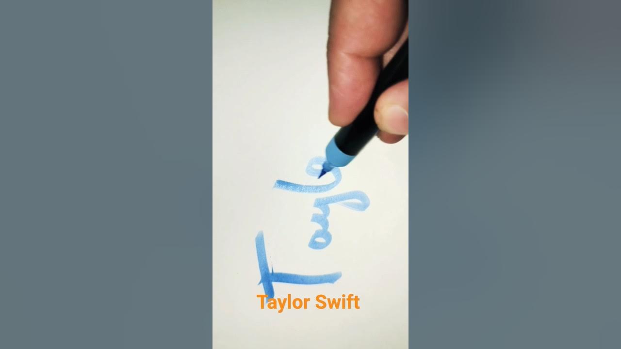 How to write Taylor Swift 8 in cursive#calligraphy for beginners # ...