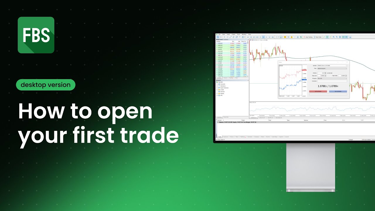 How to open your first trade in MT4/MT5 on desktop. FBS tutorial - YouTube