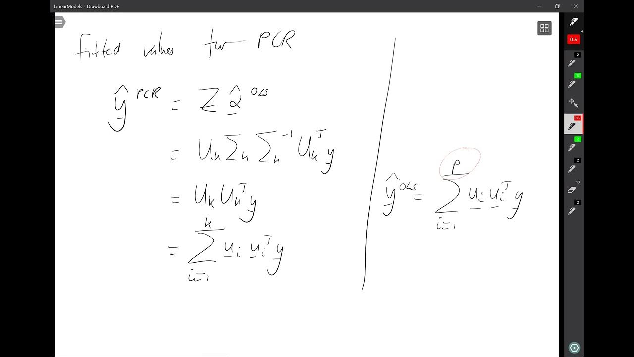 Multivariate Statistics: 10.2 Principal component regression. - YouTube