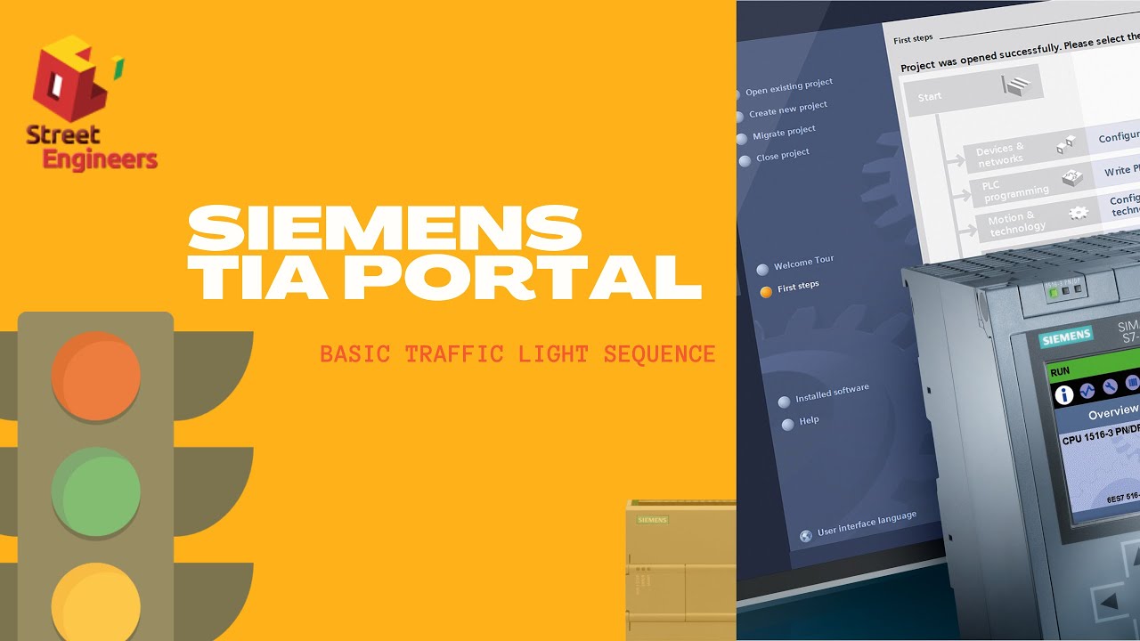 Basic Traffic Light Programming in SIEMENS TIA PORTAL | TIA 15.1 ...