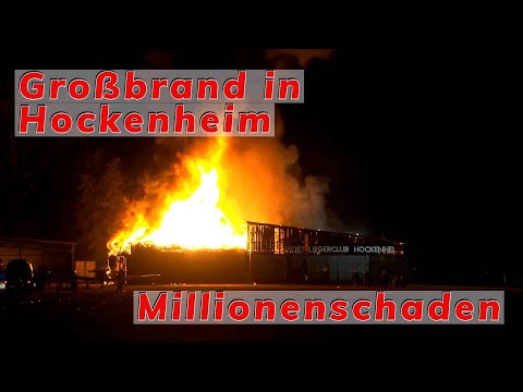 Großbrand in Hockenheim: Lagerhalle mit Flugzeugen in Millionenhöhe zerstört