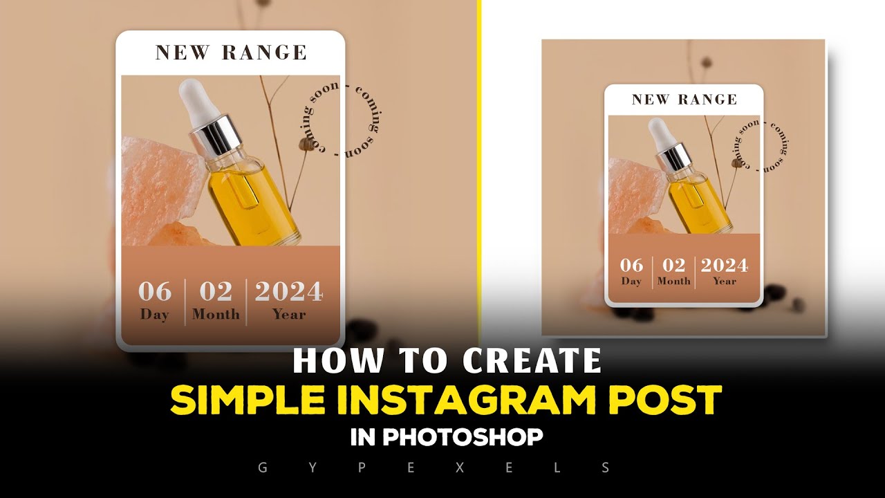 How to create simple instagram post in Photoshop - Photoshop tutorials ...