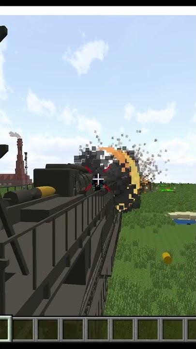 Schwerer Gustav German Railway Artillery vs Minecraft Village - YouTube