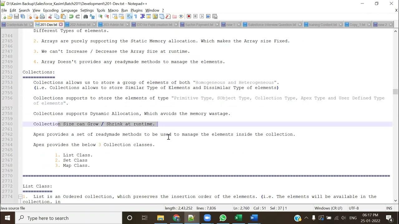 Session15 Array And List Collection In Salesforce Salesforcejungle Youtube