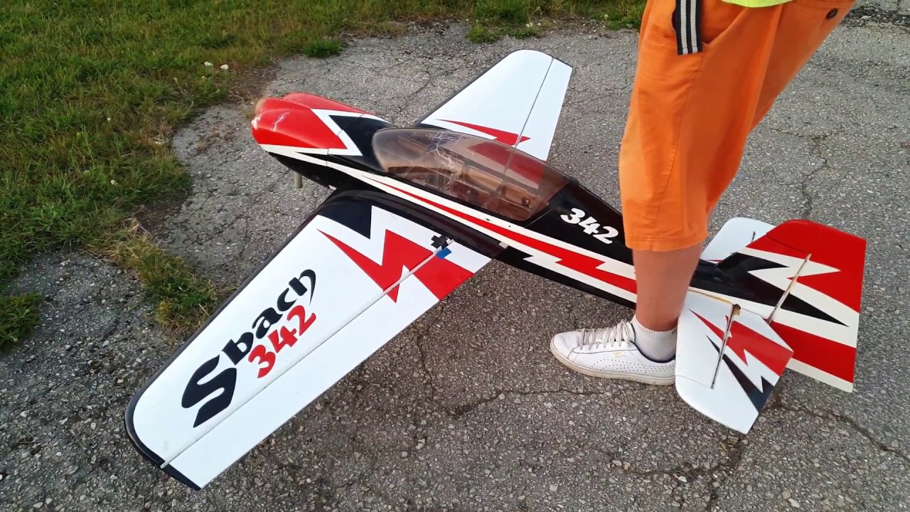 Learning to fly an RC Sbach 342 73" 30cc - YouTube