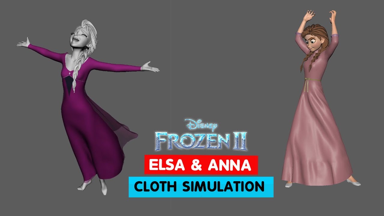 Frozen 2 | Elsa and Anna Cloth Simulation Rig | Erik Eulen ...