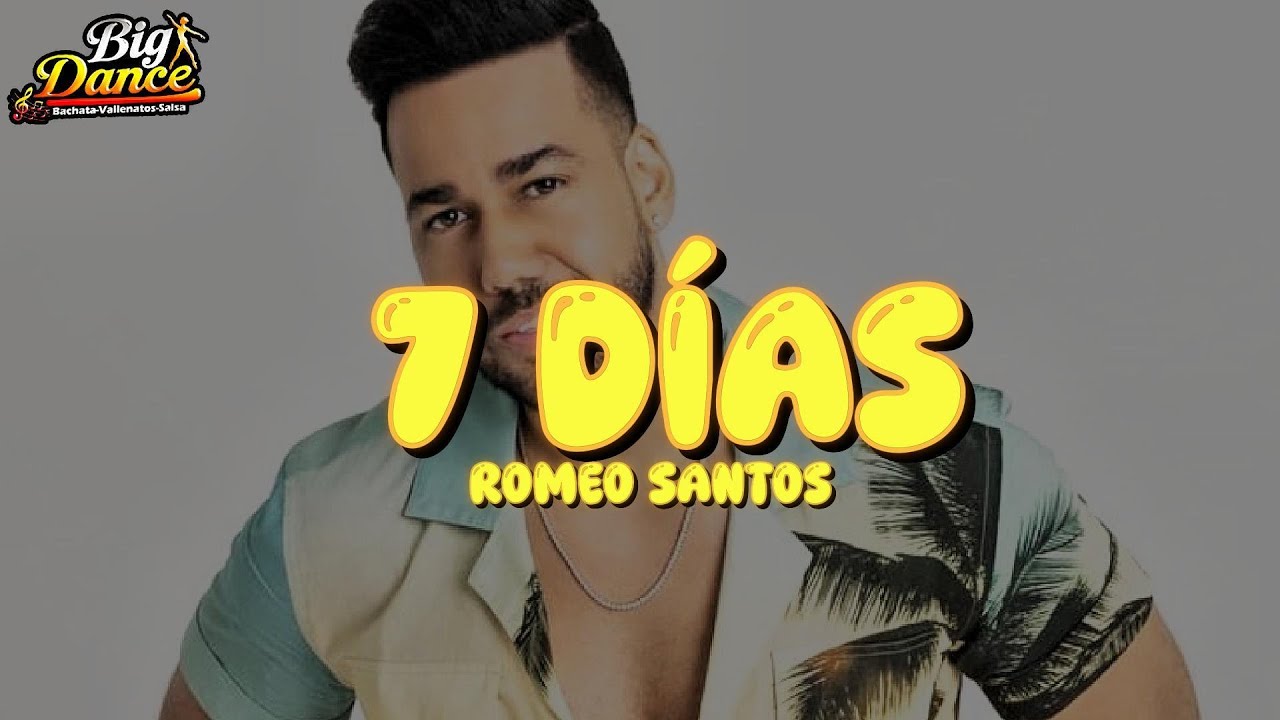 Romeo Santos - 7 Días (Letra) - YouTube