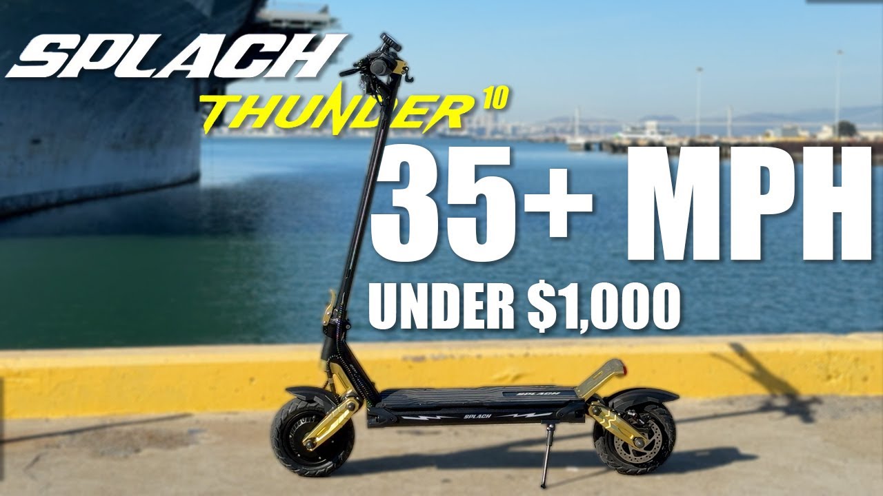 Fastest Dual Motor Electric Scooter Under $1k! Splach Thunder 10 Review ...