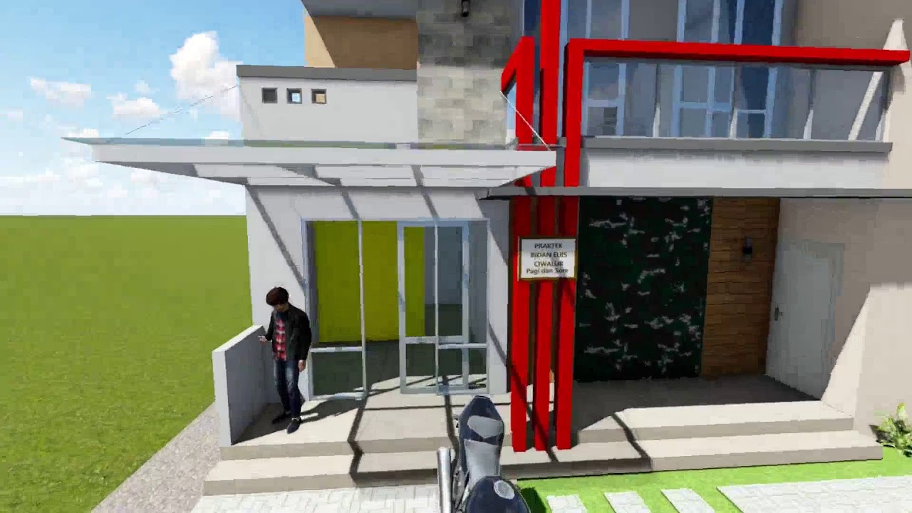 Desain rumah praktek bidan minimalis - YouTube
