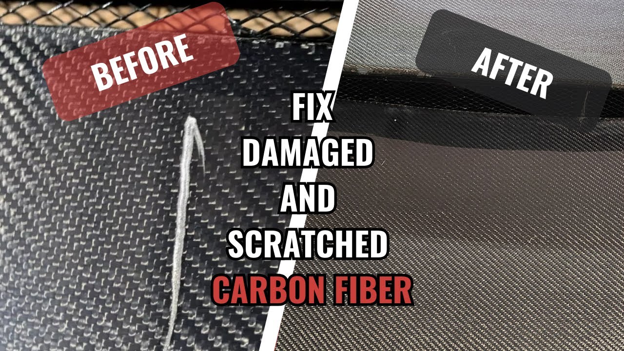 Carbon fiber hood scratch repair steps - YouTube