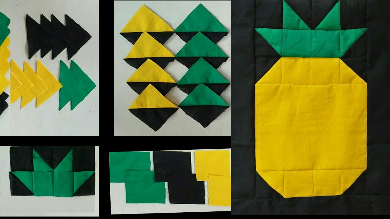 pineapple quilt block tutorial,Quilt pattern,easy rilli design - YouTube
