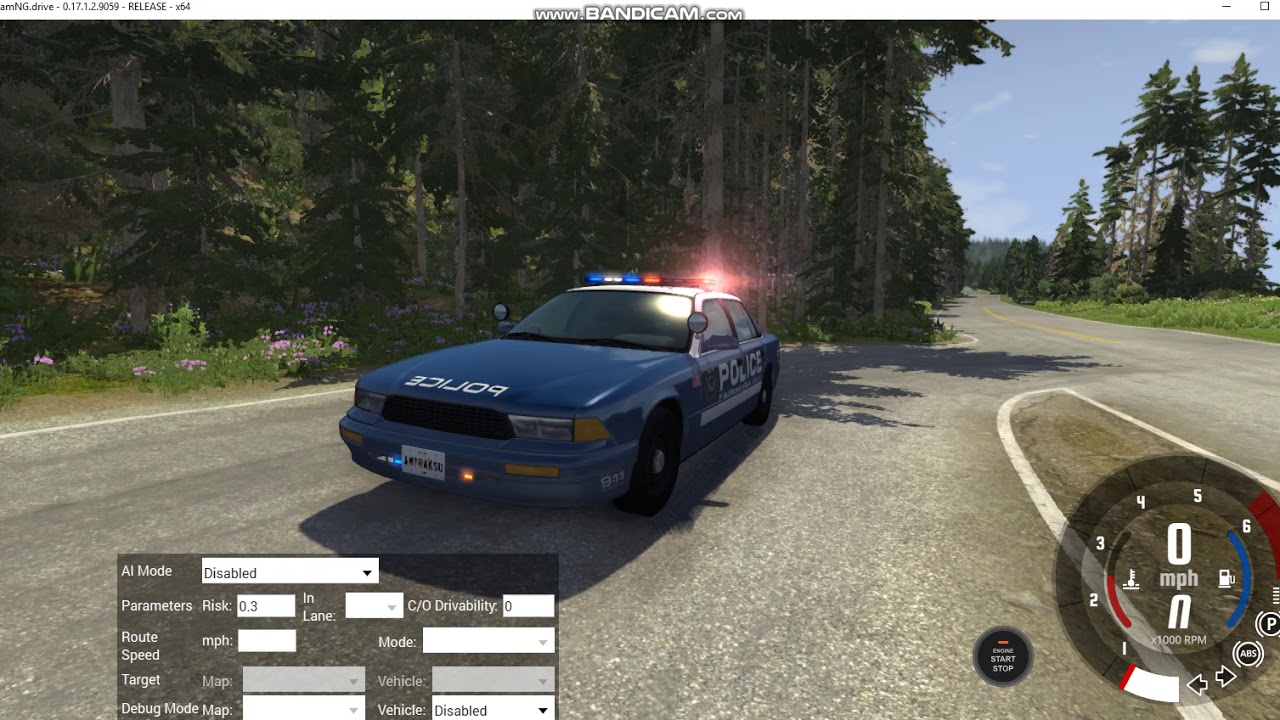 BeamnNG drive Realistic Police Siren Rumbler - YouTube
