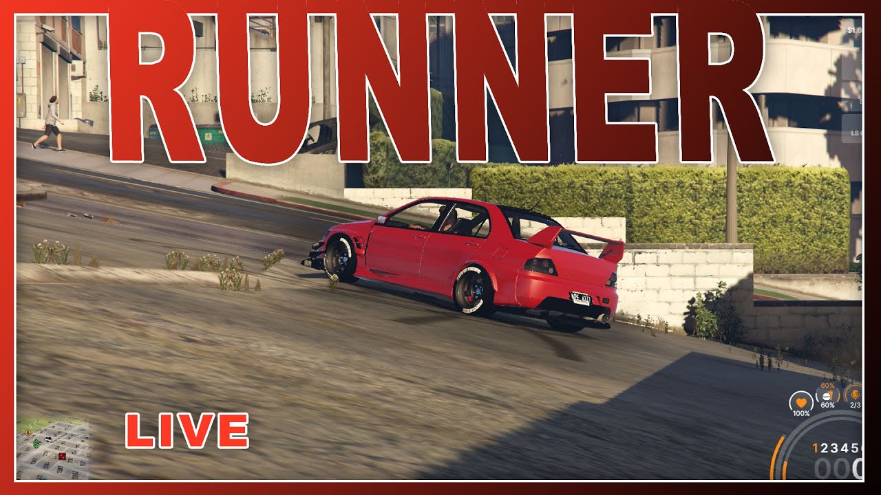 Runner get's Mitsubishi lancer gta 5 fully upgraded gta rp - YouTube