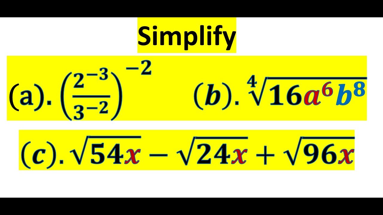 Simplifying Radicals/Surds - YouTube