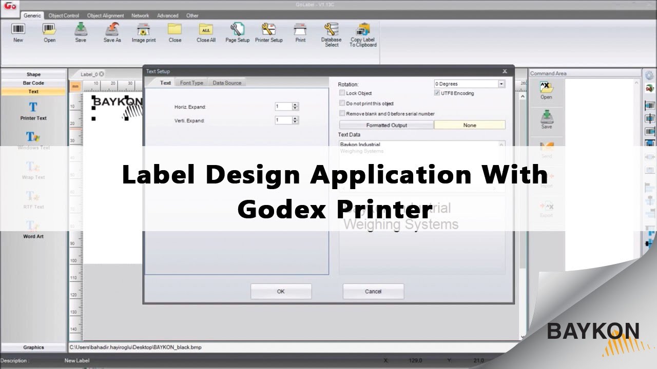 Label Design Application With Godex Printer - YouTube