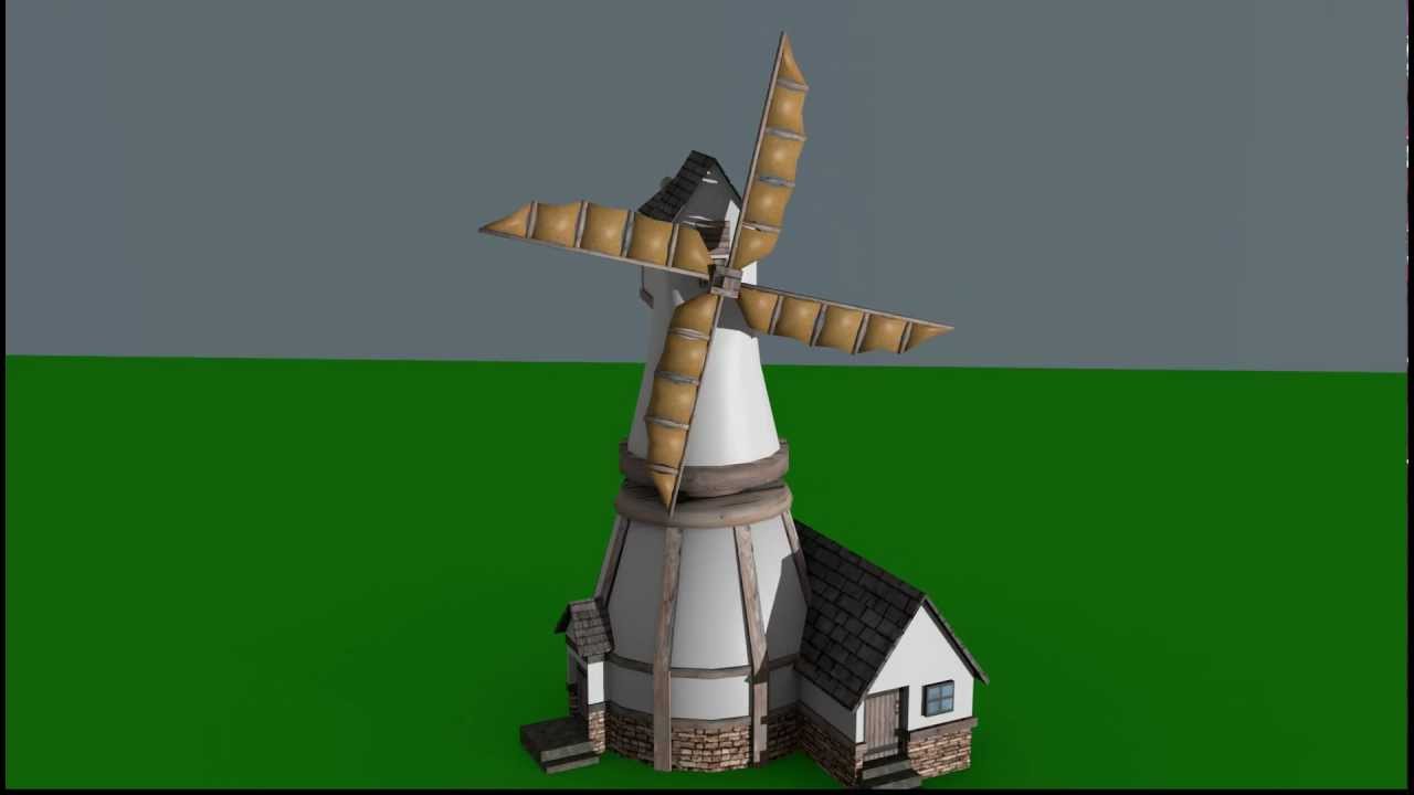 Windmill in Blender 2.63 - YouTube