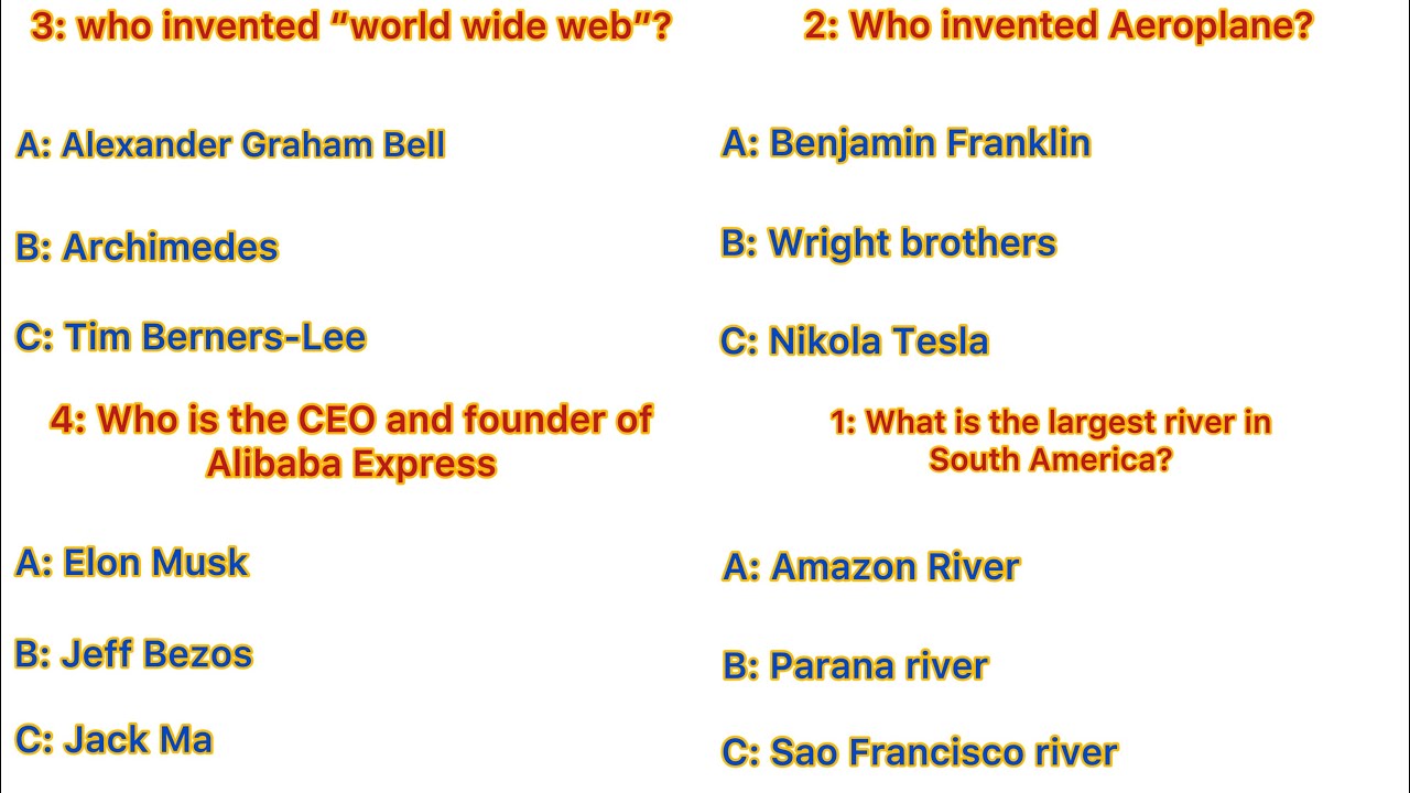 20 general knowledge questions that will increase and boost your ...