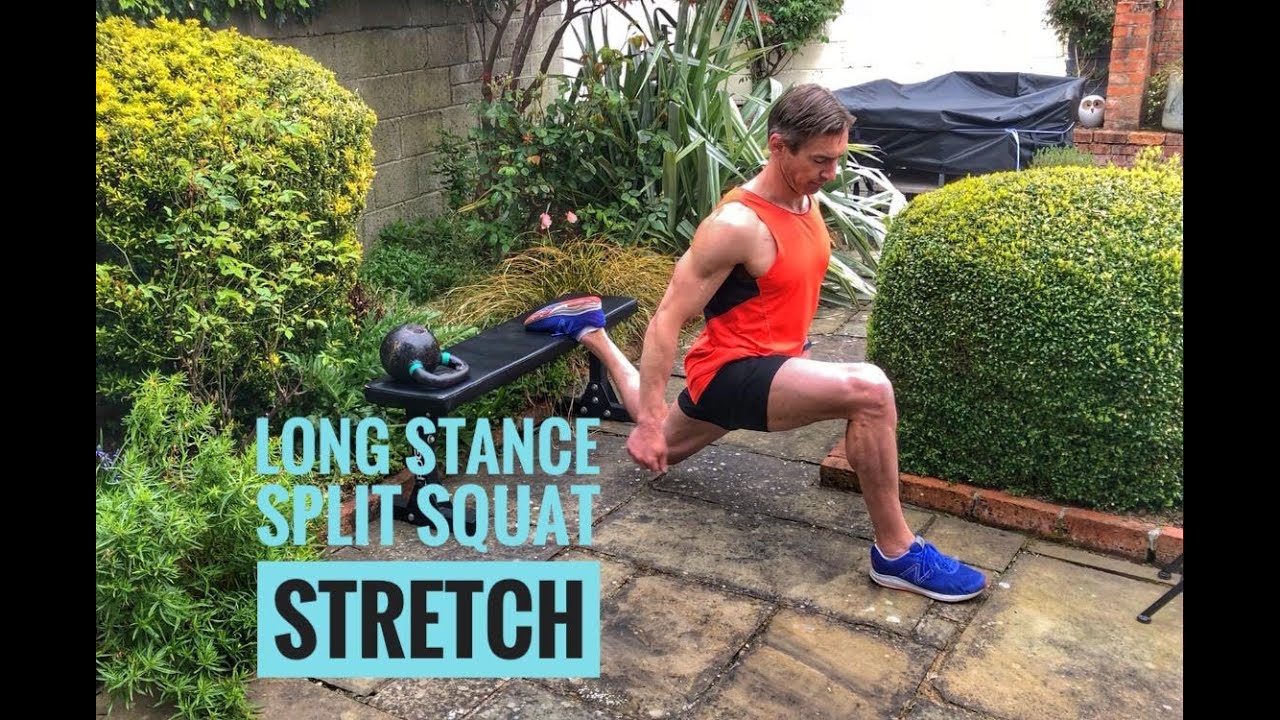 Long split squat stretch - YouTube