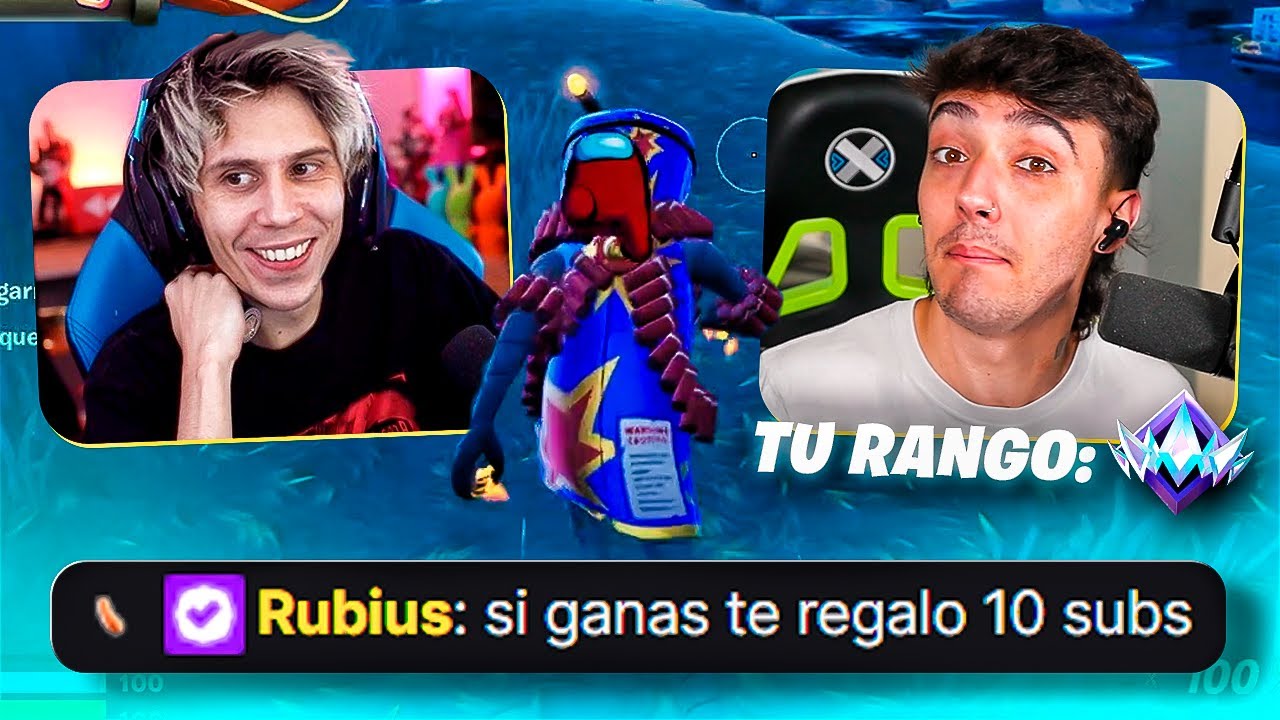RUBIUS ME RETA en MI PRIMERA RANKED de FORTNITE - YouTube