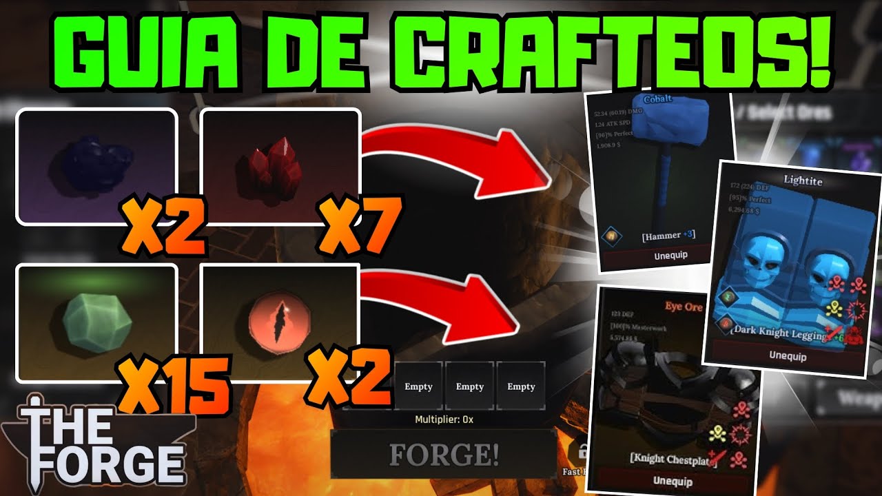 COMO CONSEGUIR LAS MEJORES ARMAS y ARMADURAS en THE FORGE RAPIDO! guía ...