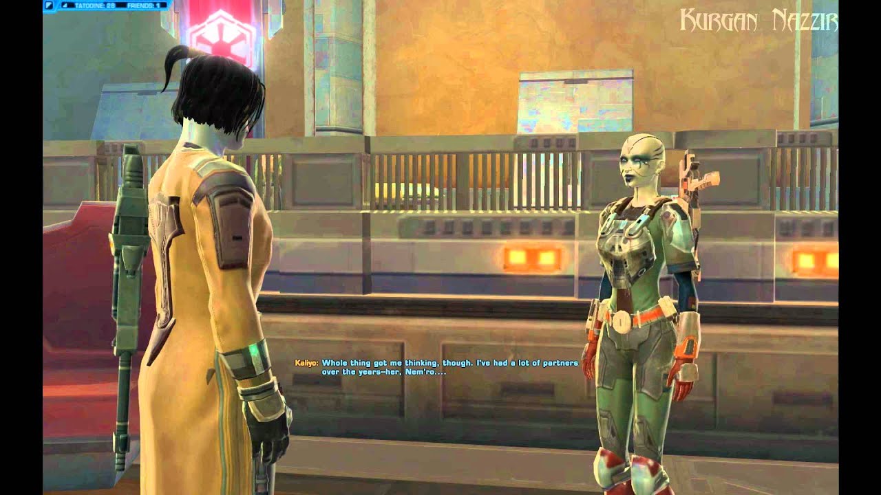 SWTOR - Talking with Kaliyo (Agent) - YouTube