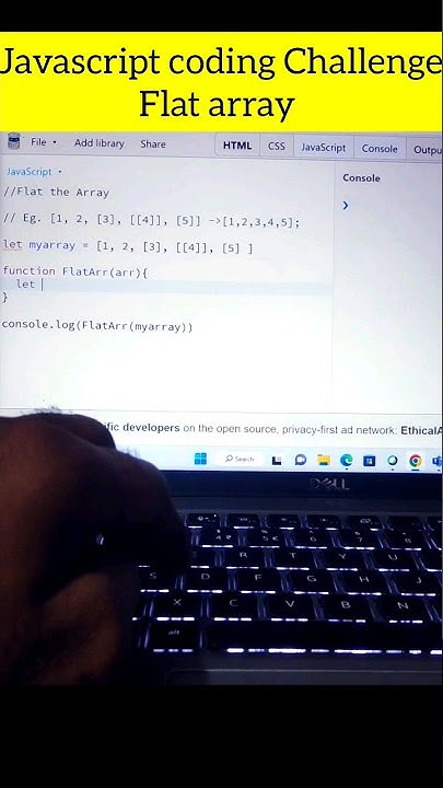 Javascript coding Challenge shots 3 | Flat Array conversation #shorts # ...