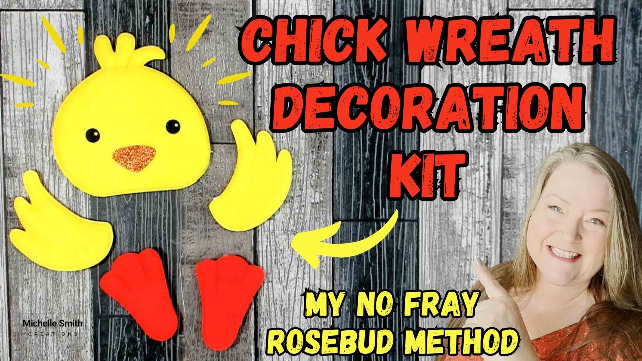 Chick Wreath DIY Dollar Tree Easter Wreath Decoration Kit My No Fray ...