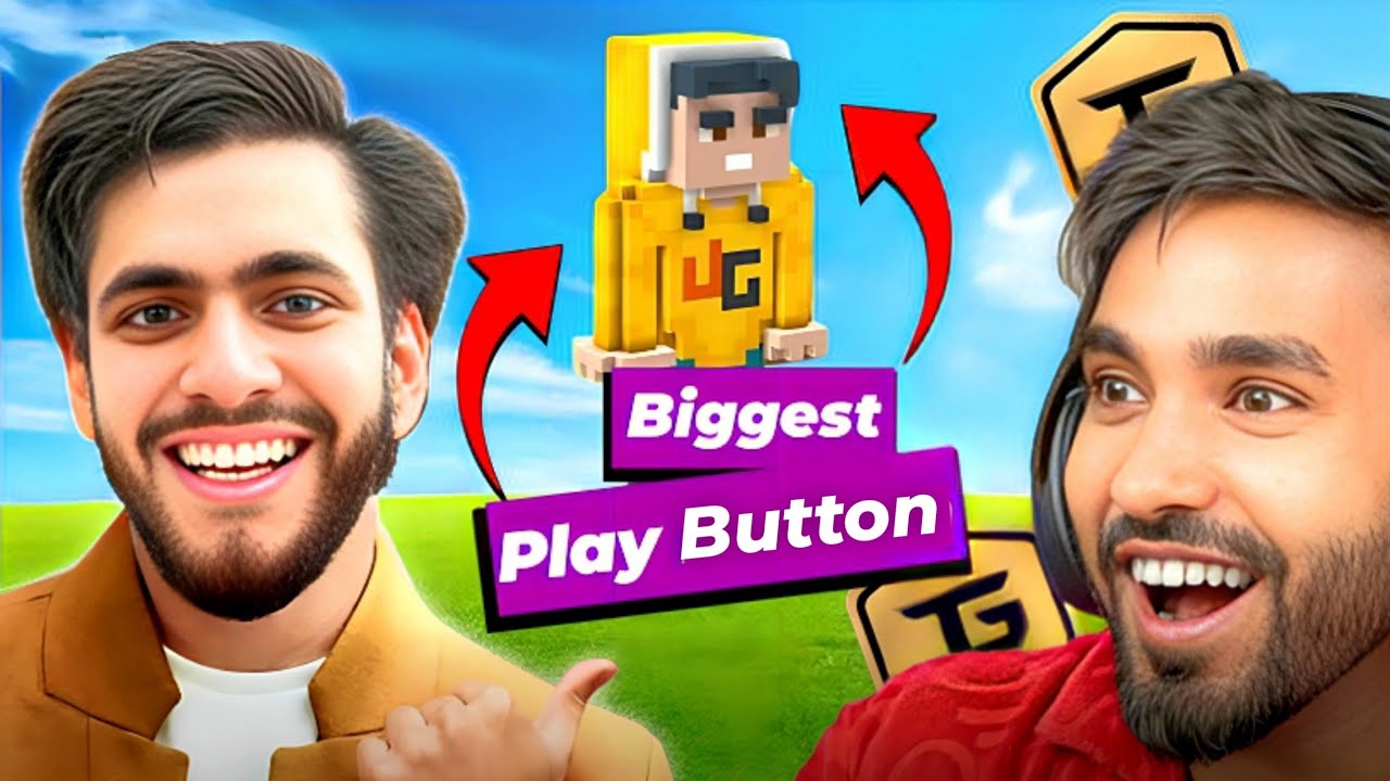 I Built the World's Biggest Play Button in Minecraft for Techno Gamerz ...