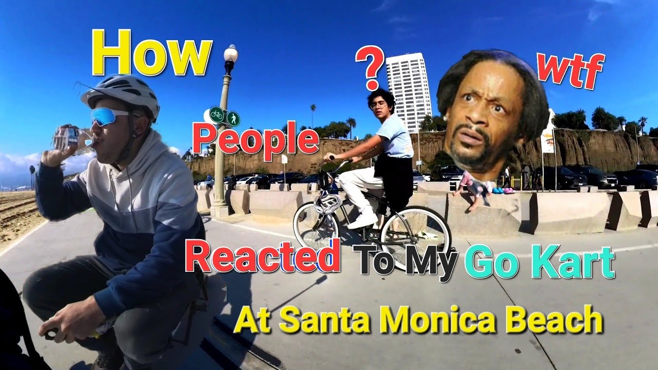 How People Reacted to My Go Kart At Santa Monica Beach !? - YouTube