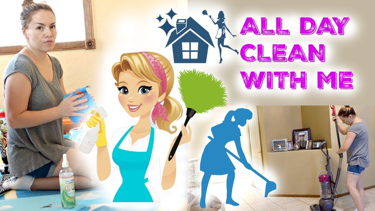 ALL DAY CLEAN WITH ME IN 7 MINUTES | CLEANING MOTIVATION - YouTube