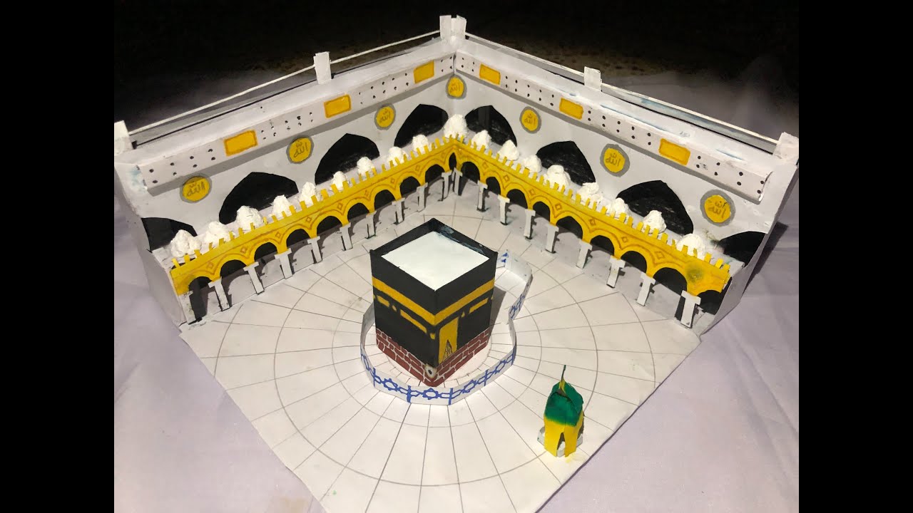 Mini 𝐊𝐚𝐚𝐛𝐚 Tutorial | DIY Paper Kaaba Craft for Eid, Ramadan, or ...