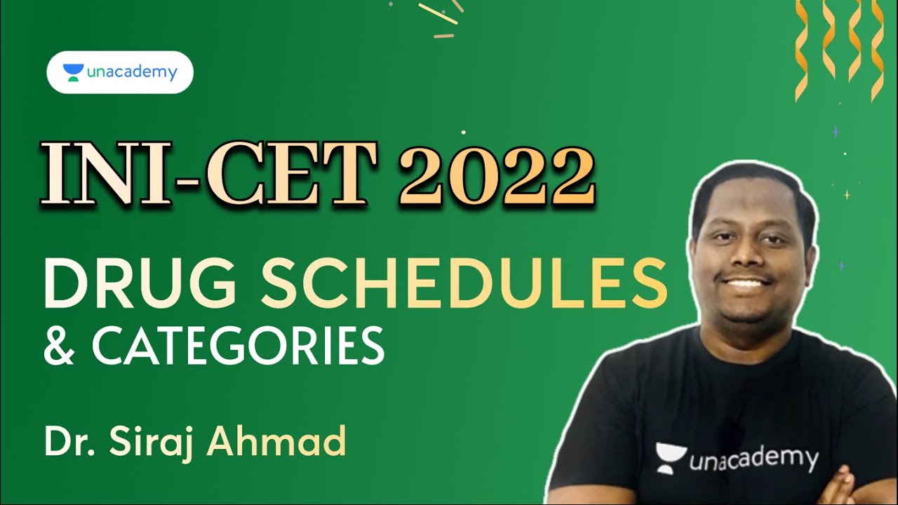 Target INI-CET: Drug Schedules and Categories | Pharmacology | Dr ...