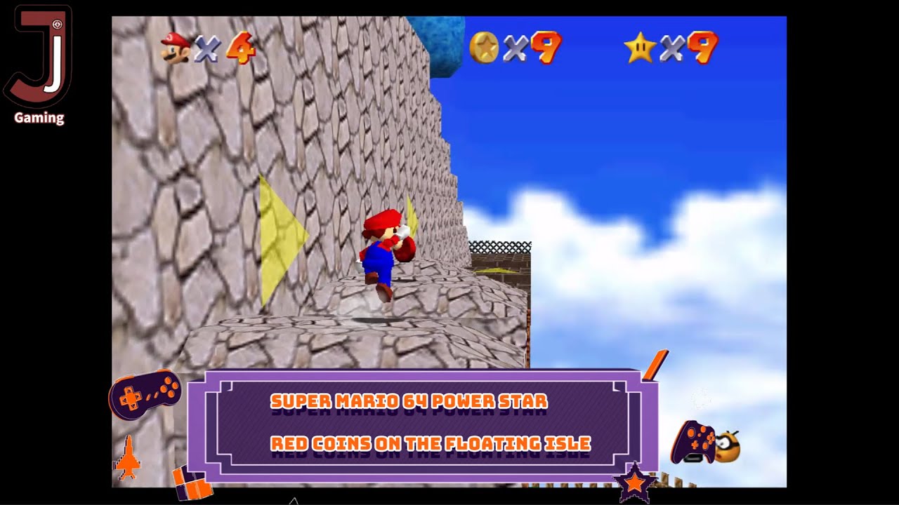 Super Mario 64 Red Coins On The Floating Isle Course 2 Whomps Fortress