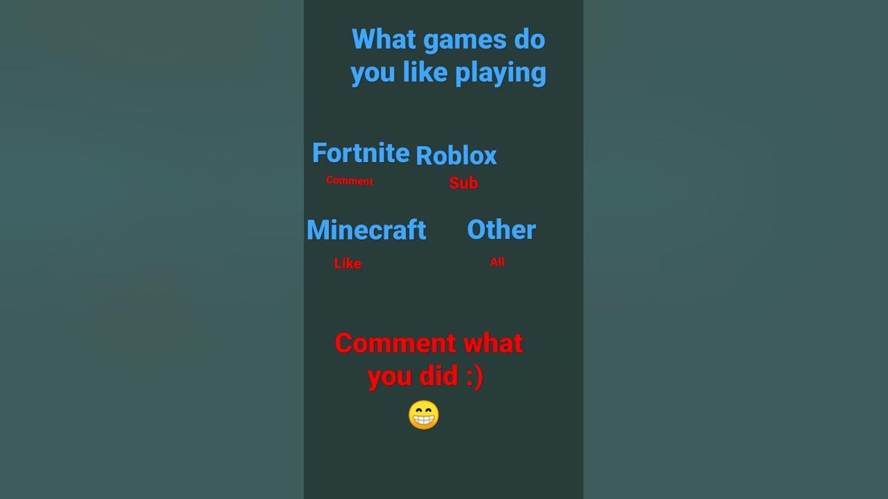 What Games Do You Like Playing YouTube what-games-do-you-like-playing-youtube