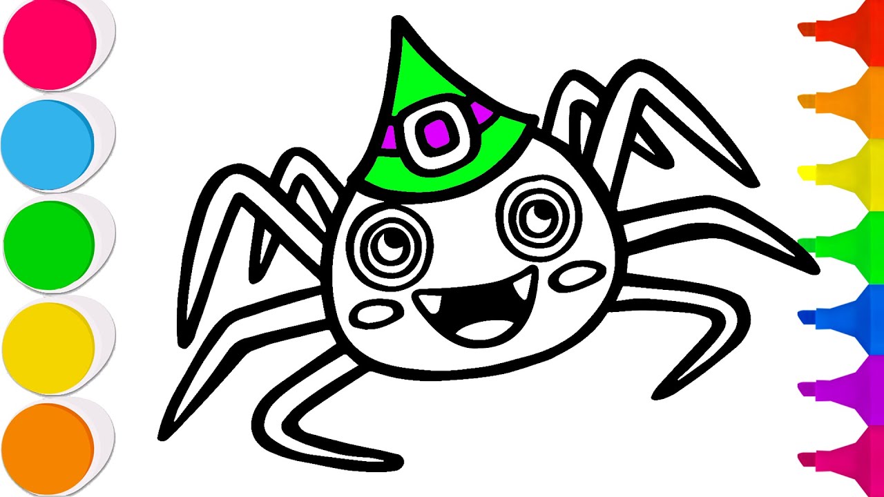 How to Draw a Halloween Spider | Step by Step Drawing Tutorial - YouTube