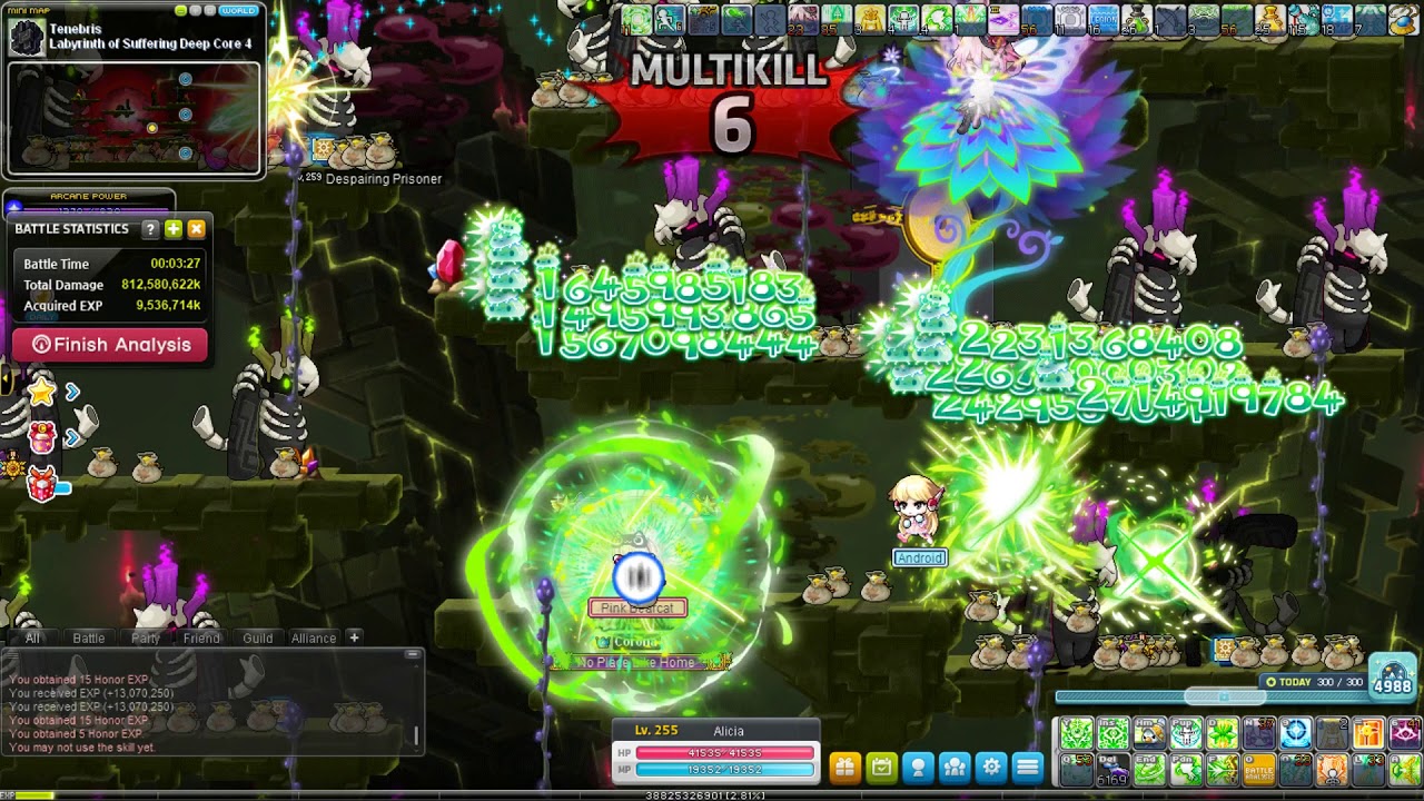 [Maplestory] Wind Archer Training - Labyrinth Deep Core 4 - YouTube