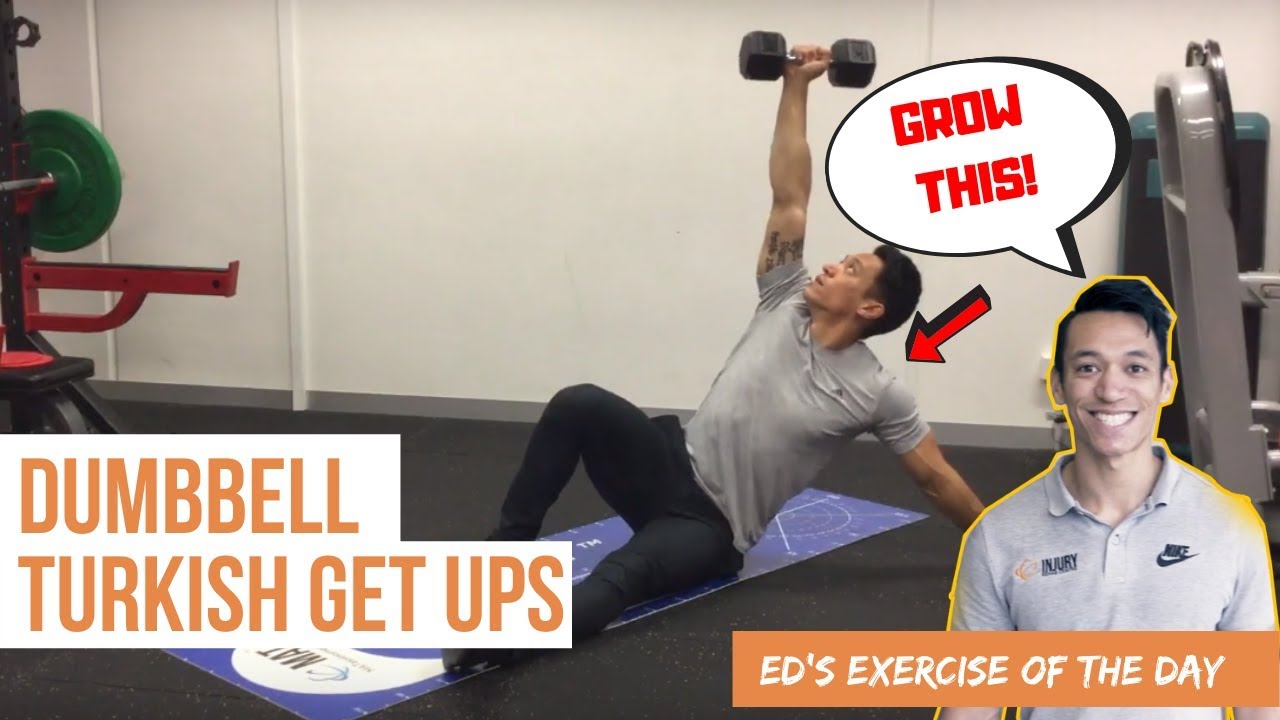 Ed's Exercise of the Day- Dumbbell Turkish Get Ups - YouTube