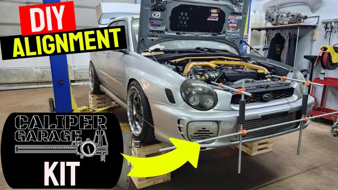 2002 (GD) WRX DIY Alignment Using Caliper Garage Kit - YouTube