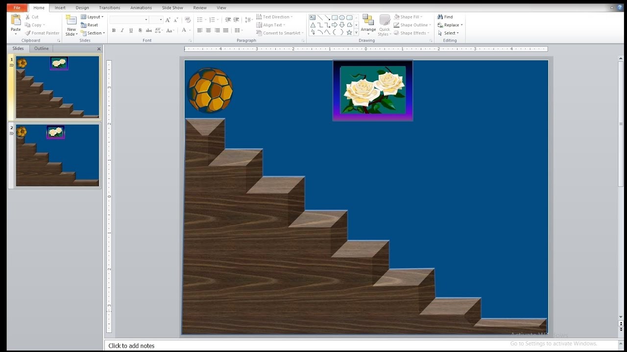How to make Bouncing Ball Animation with Motion path in Powerpoint l ...