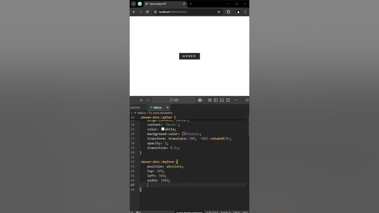🔥 CSS Hover Effects for Buttons (#7 - Simple & Stylish) 🔥 #css #csshover #coding #html - YouTube